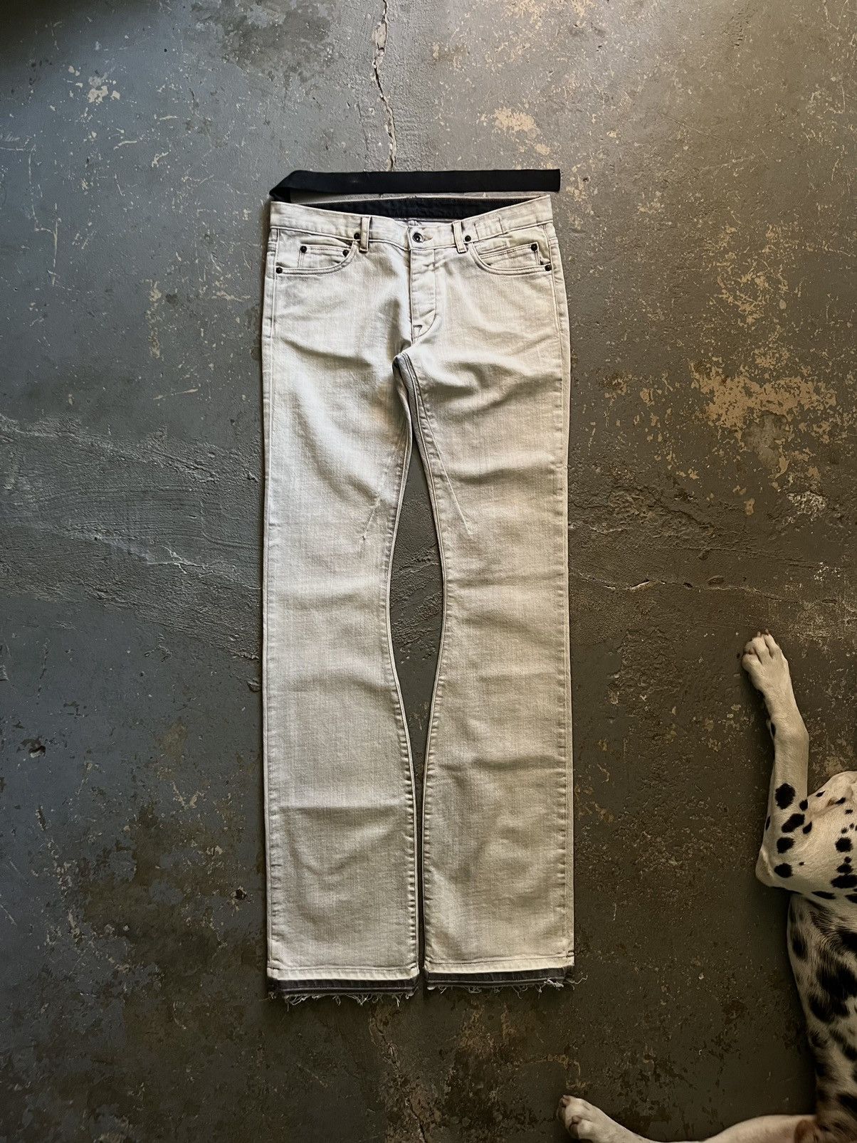 Rick Owens × Rick Owens Drkshdw SS11 ”Anthem” Bleach Flared Boot Cut ...