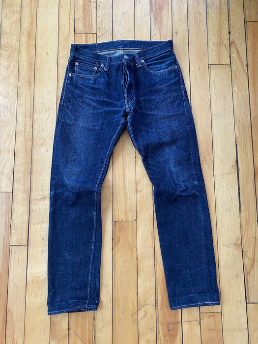 Pure Blue Japan Pure Blue Japan 14oz Relaxed Tapered Blue In Green ...