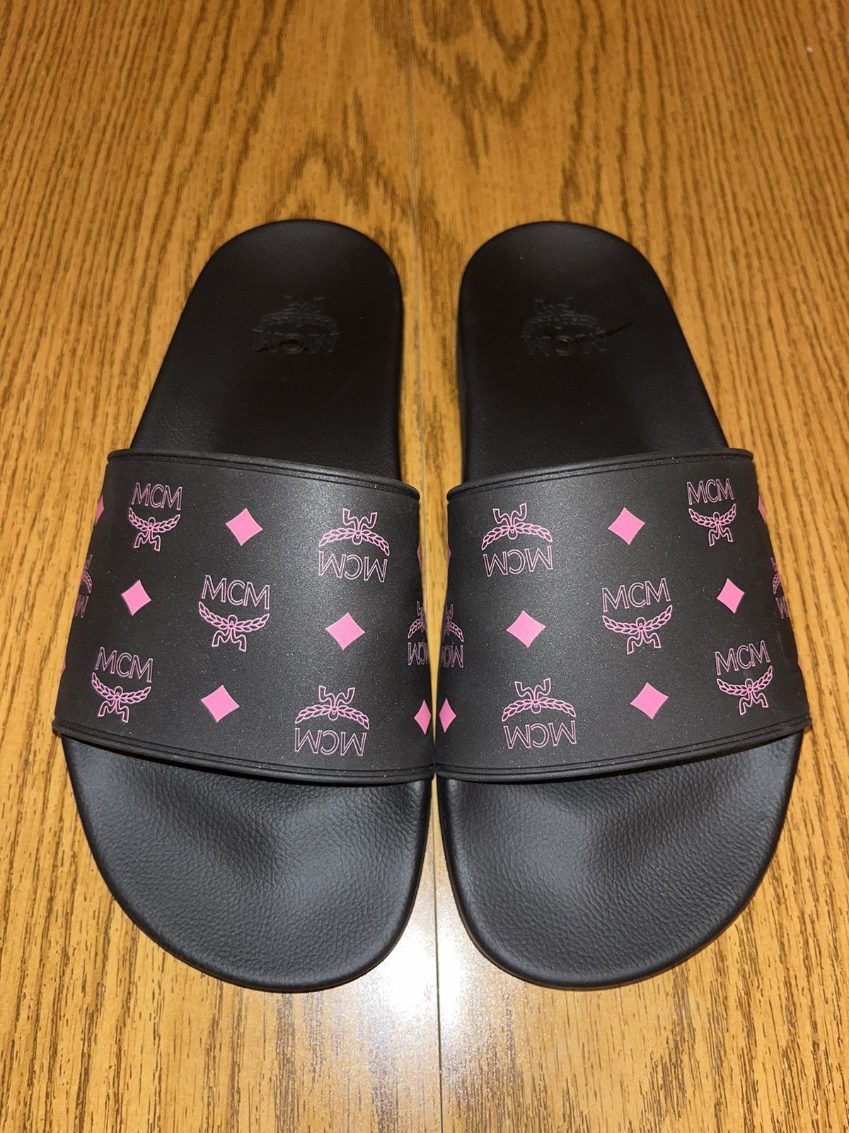 MCM MCM Color Splash Logo Pool Slides | Grailed