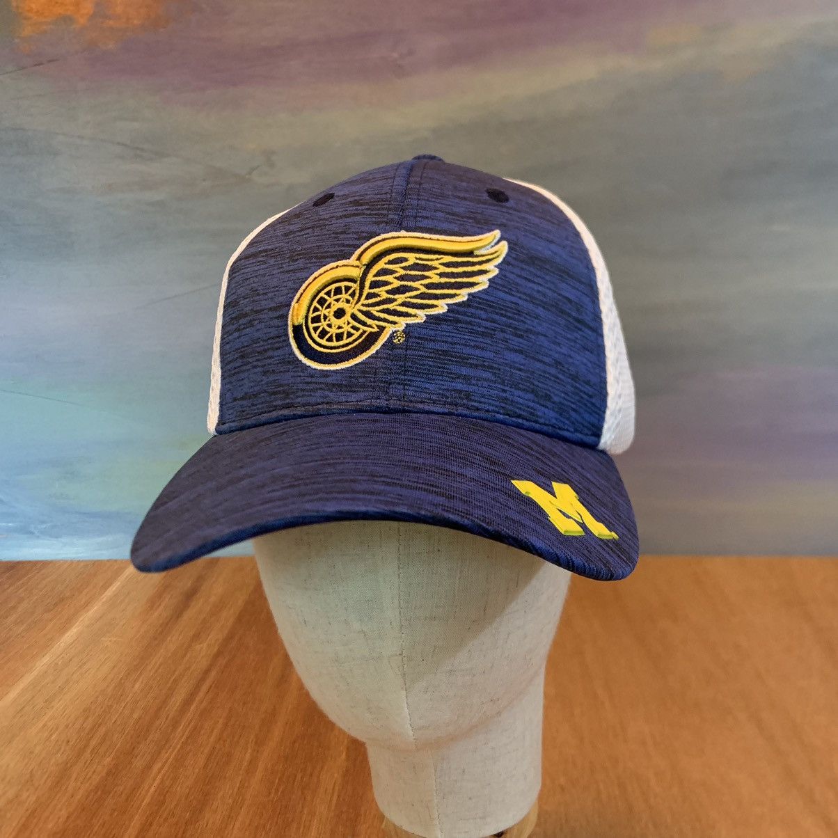NHL Detroit Red Wings x University of Michigan Hat Blue Yellow | Grailed