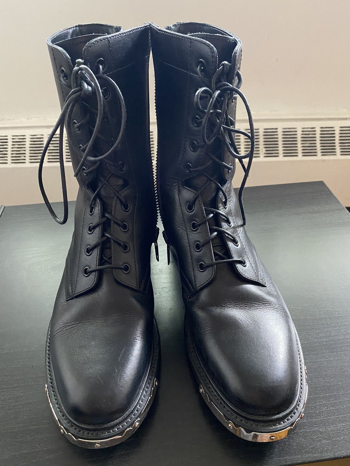 Celine RA01 Zip Ranger Silver Toe Box Boot in Black | Grailed