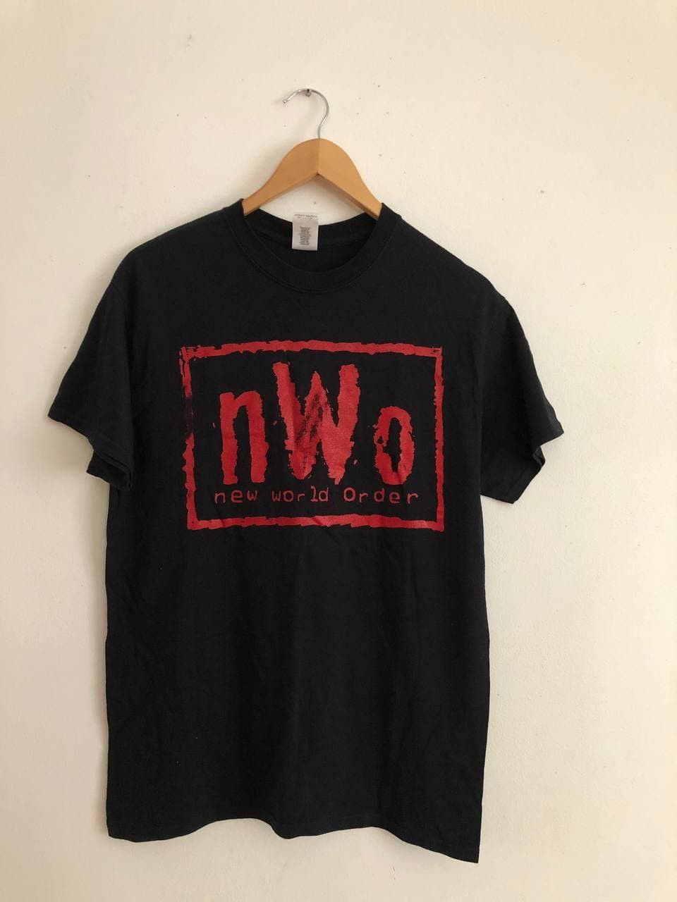 Vintage × Wcw/Nwo × Wwf nWo New World Order logo t shirt | Grailed