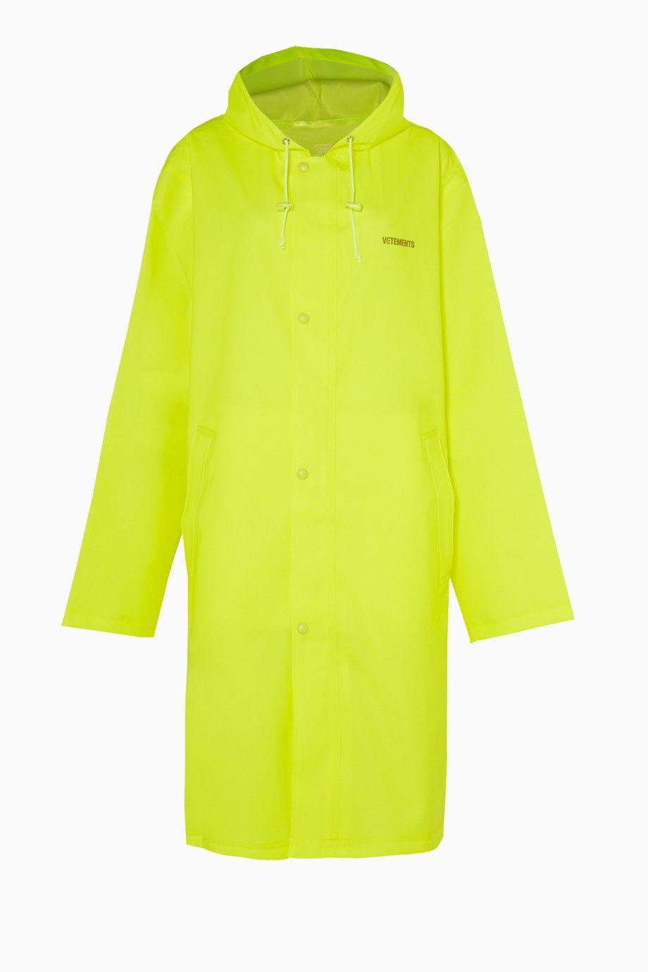 Vetements Logo Printed Rubberized Raincoat | Grailed