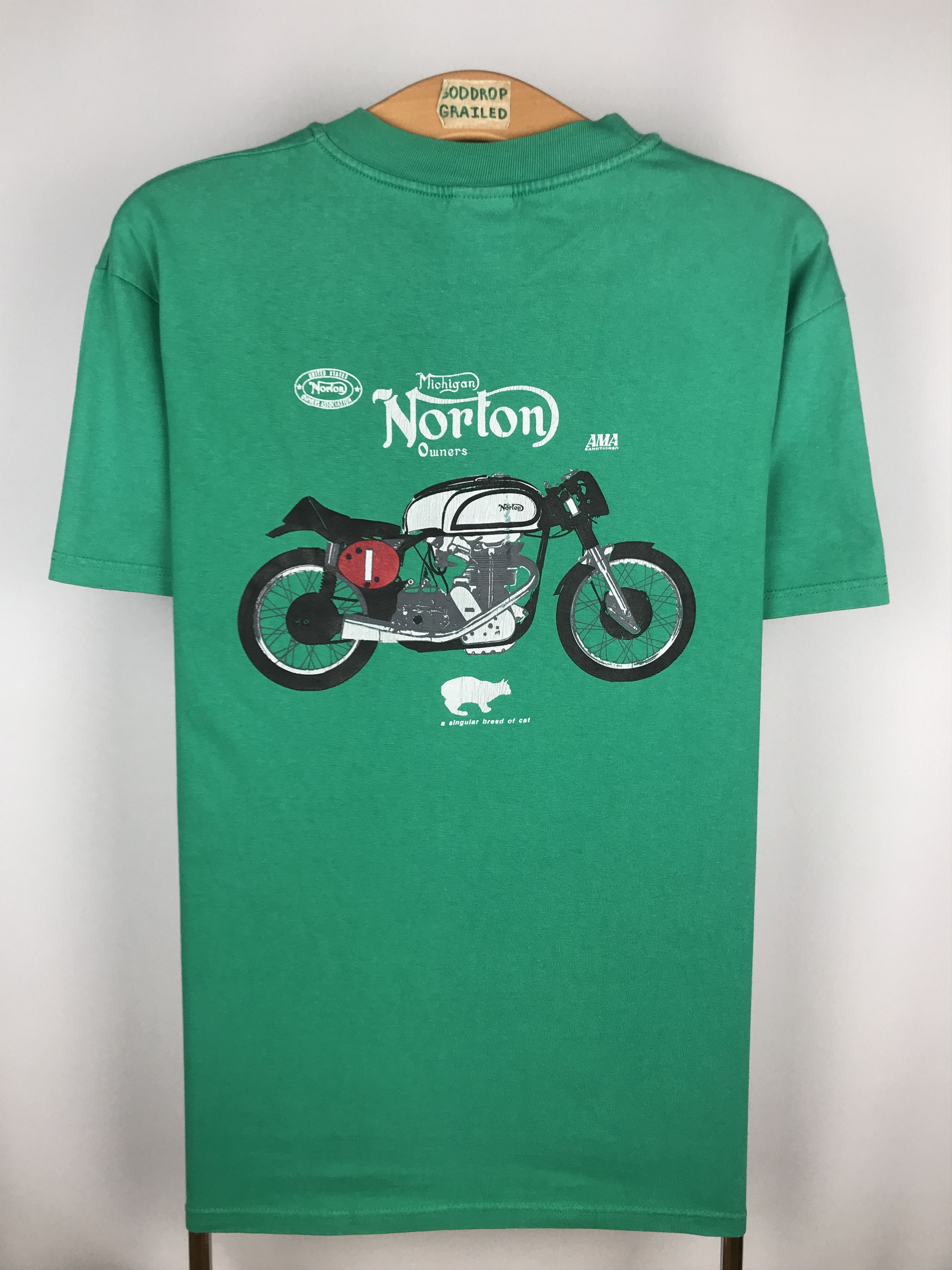 Vintage 90s Vintage Norton Motorcycles Michigan T Shirt Tee USA Made ...