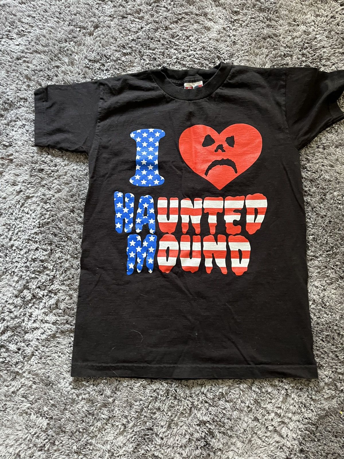 Haunted Mound I heart haunted mound American flag tee | Grailed