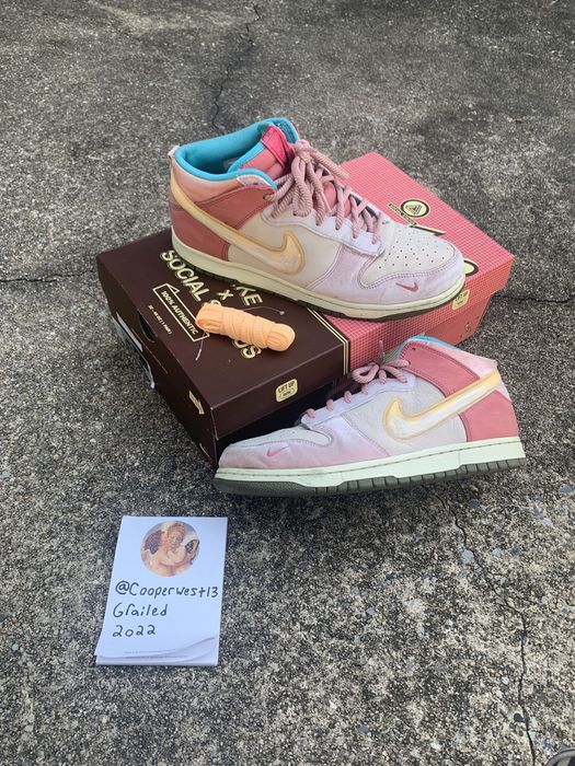 Nike Nike Dunk Mid Social Status Strawberry Milk Size 11 With Box | Grailed