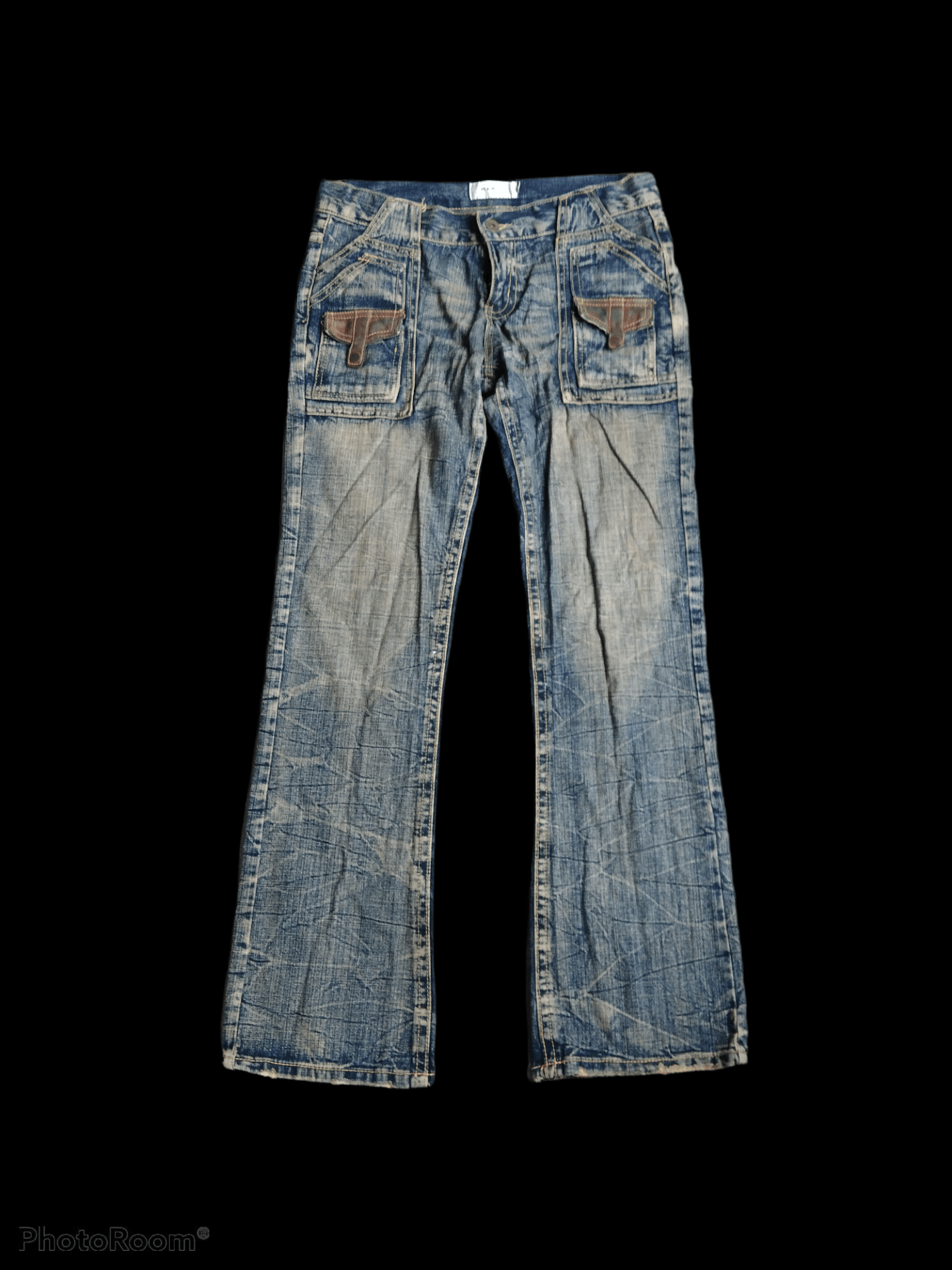 Rusty DiSTRESSED RUSTY FLARE BUSHPANTS MULTIPOCKET BEAST PANTS | Grailed