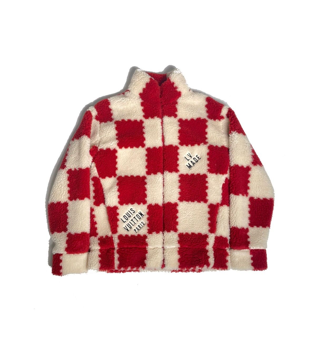 Louis Vuitton Louis Vuitton x Human Made Checkered Fleece Jacket | Grailed
