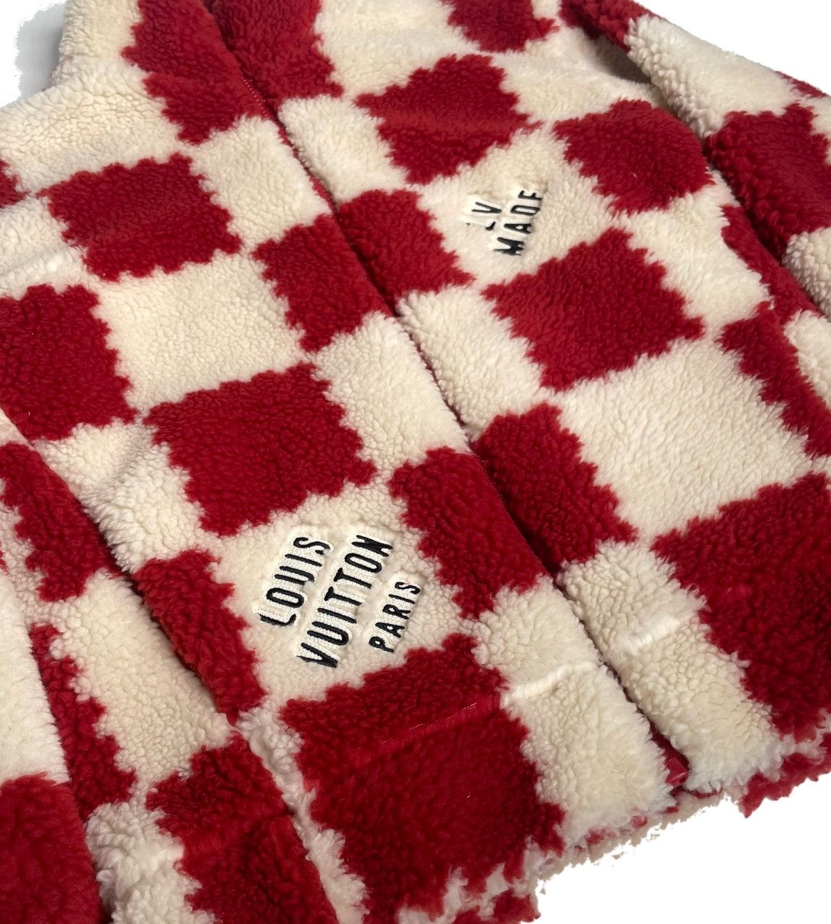Louis Vuitton Louis Vuitton x Human Made Checkered Fleece Jacket | Grailed