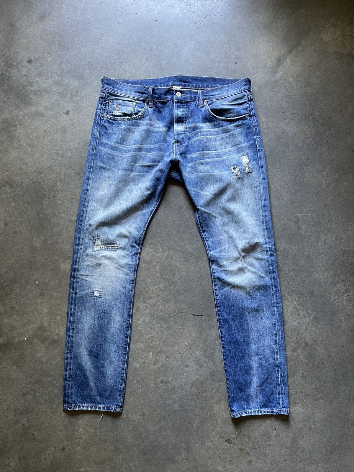 RRL Ralph Lauren RRL Acid Washed Distressed Denim | Grailed