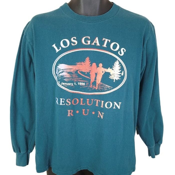 Vintage Los Gatos Resolution Run T Shirt Vintage 90s 5 Mile Race | Grailed