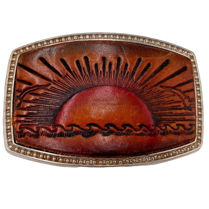 Other Beach Sunset Belt Buckle Sunrise Seagulls Ocean Surf | Grailed