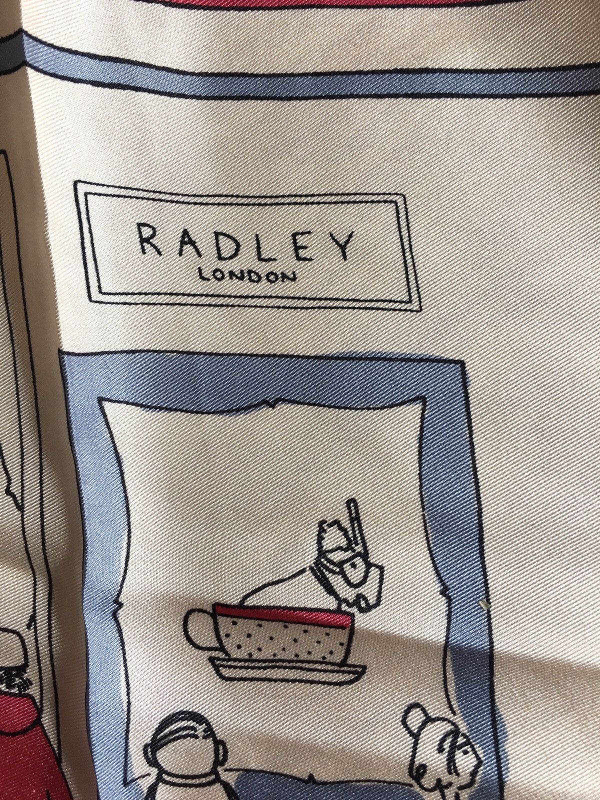 Designer RADLEY LONDON Beautiful Design Dogs Silk Square Scarf 34 ...