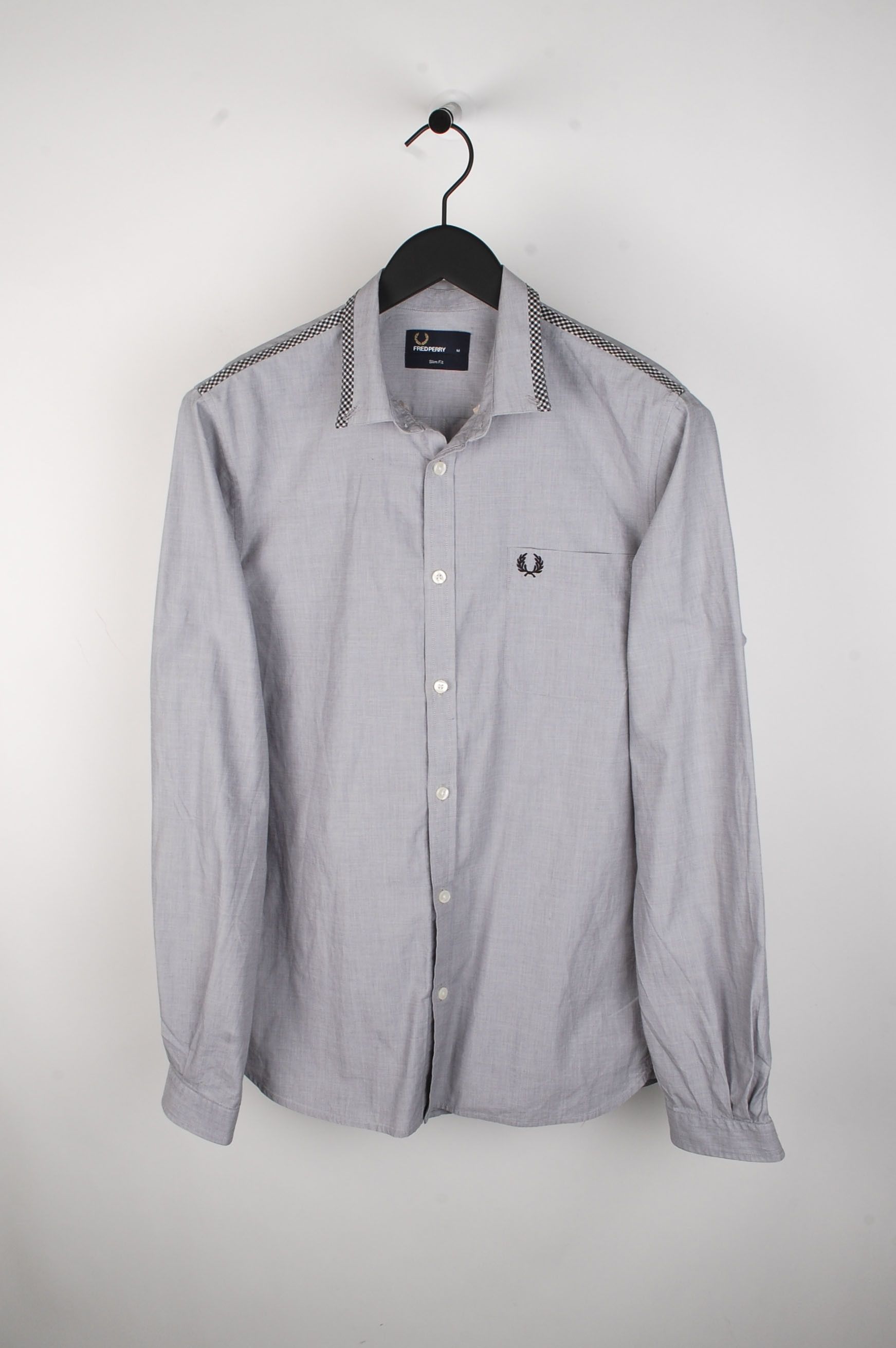 Fred Perry Original Fred Perry Buttons-Up Grey Men Shirt in size M ...