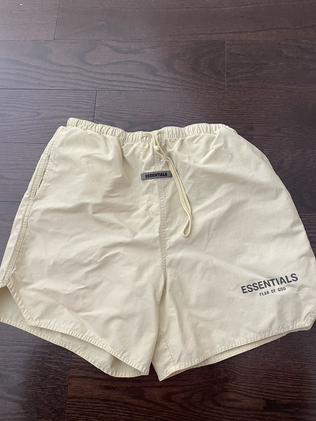 Essentials × Fear of God Yellow Nylon Fear of God Shorts Essentials ...