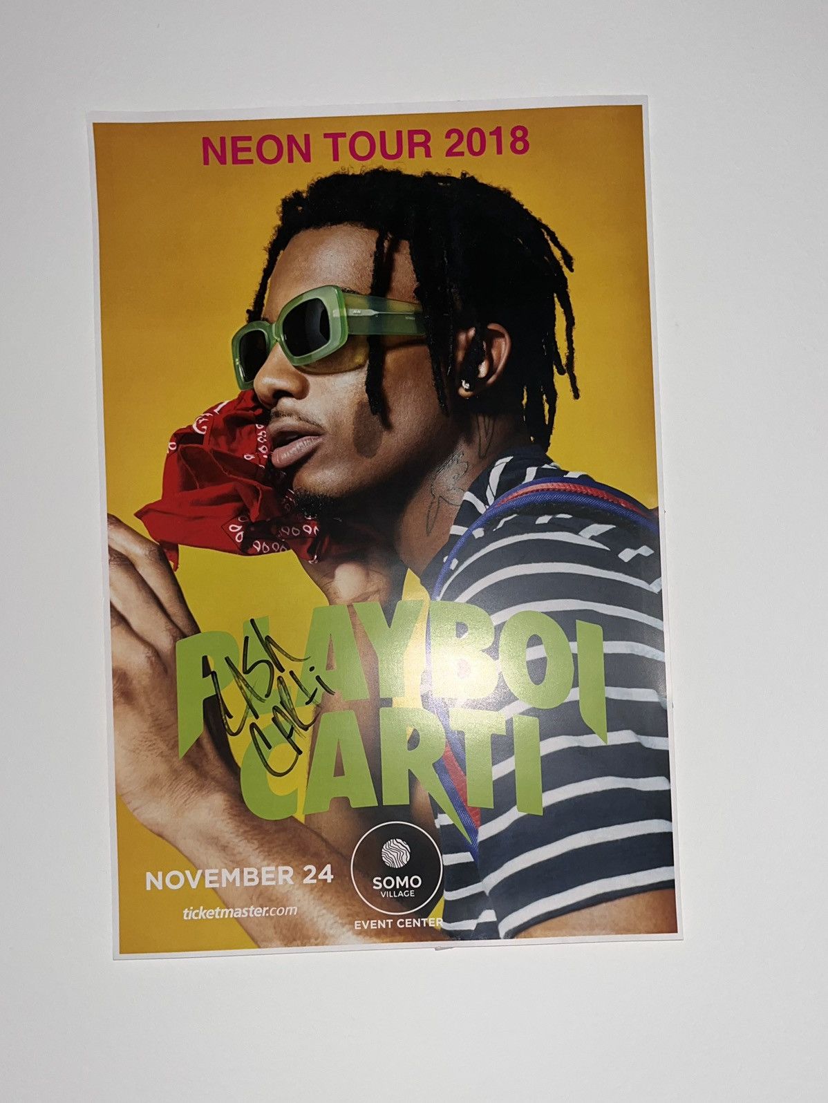 Playboi Carti Signed Playboi Carti Neon tour poster | Grailed