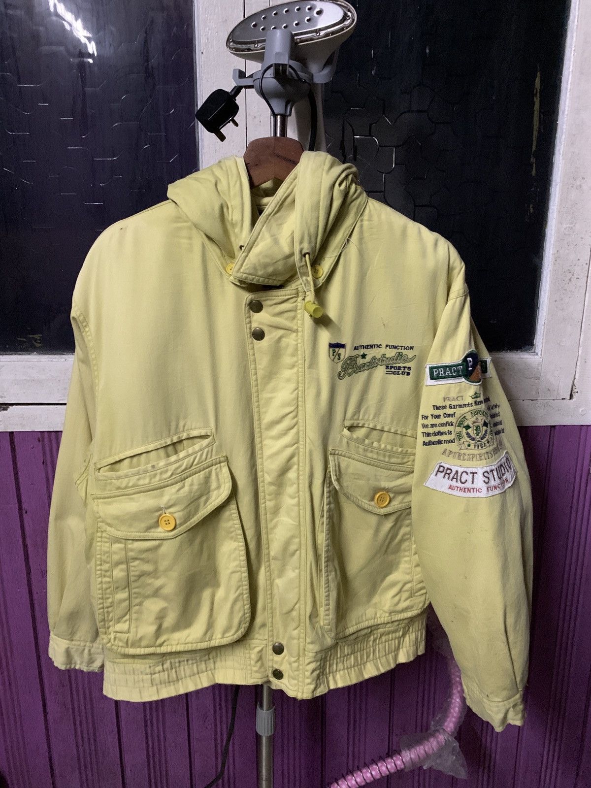 Japanese Brand Vintage Pract Studio Bomber Jacket Embroidery Logo | Grailed