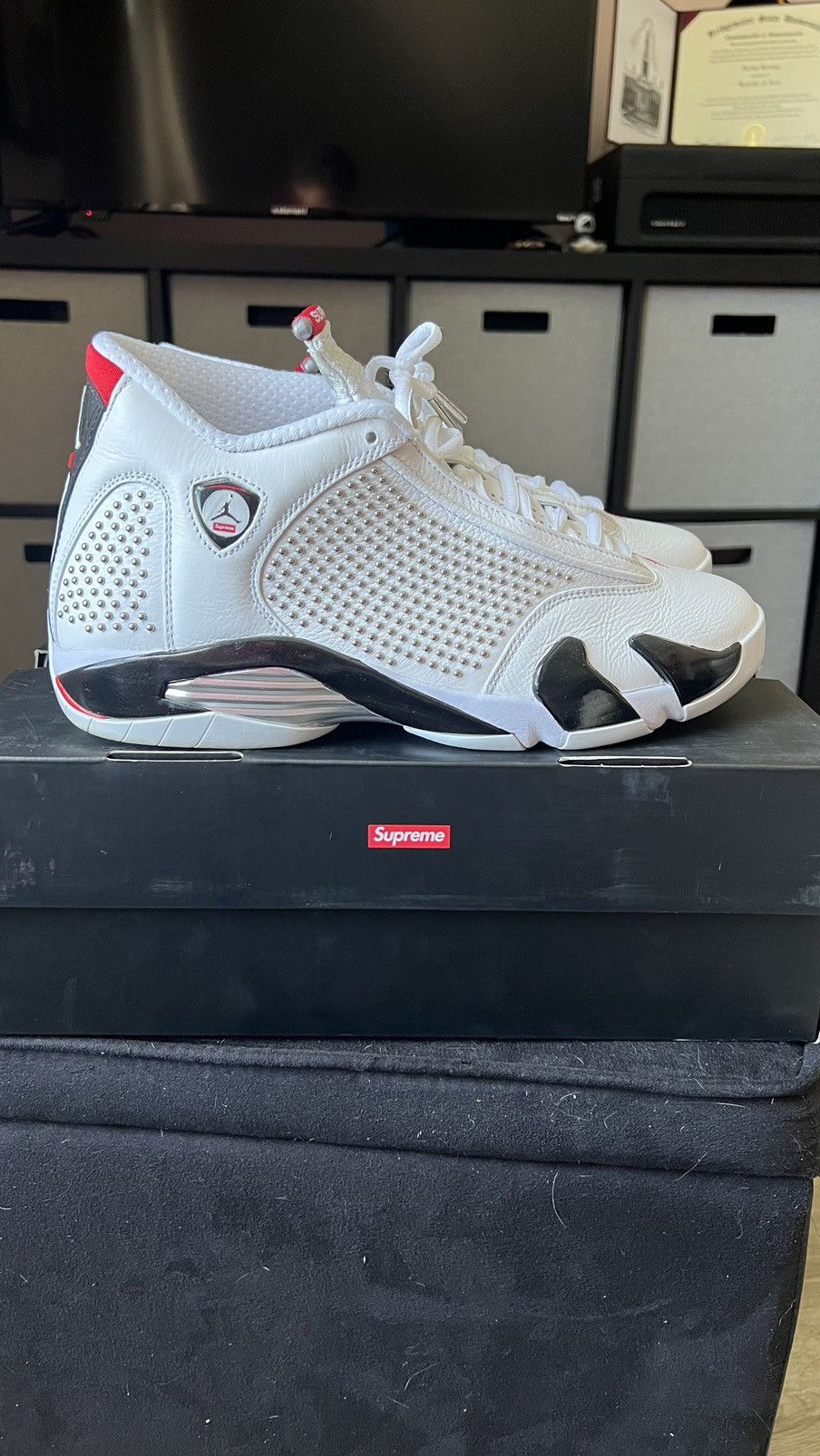 Supreme Air Jordan 14 Retro Supreme White 2019 | Grailed