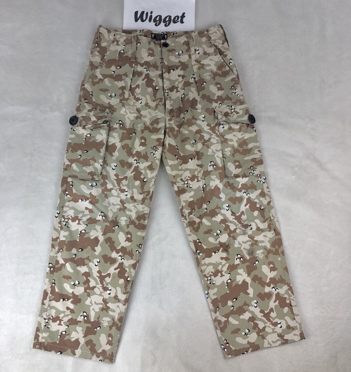Bape 90's Bape bathing ape cookie camo army 29 x 27 | Grailed