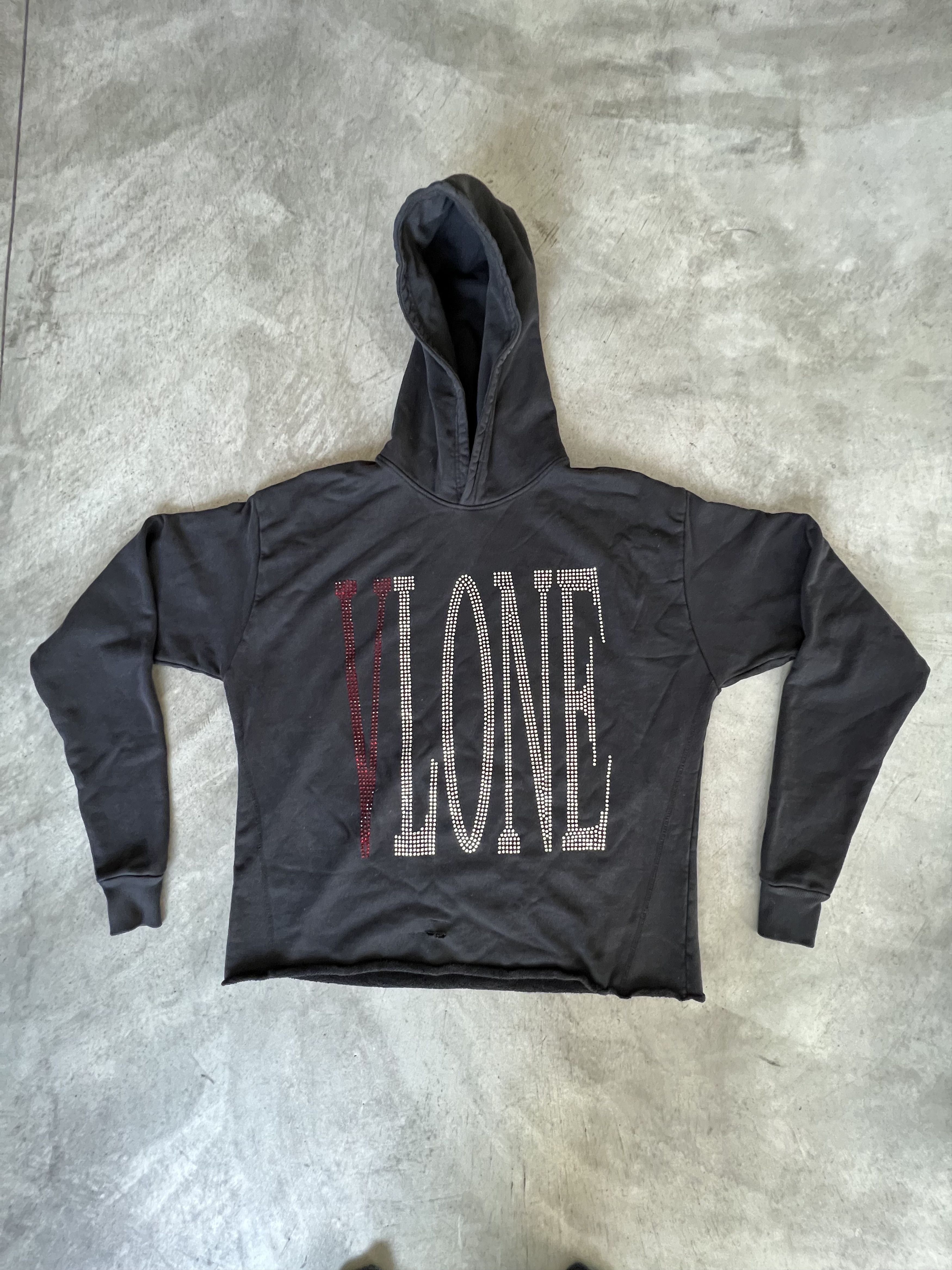 Vlone Rhinestone Hoodie | Grailed