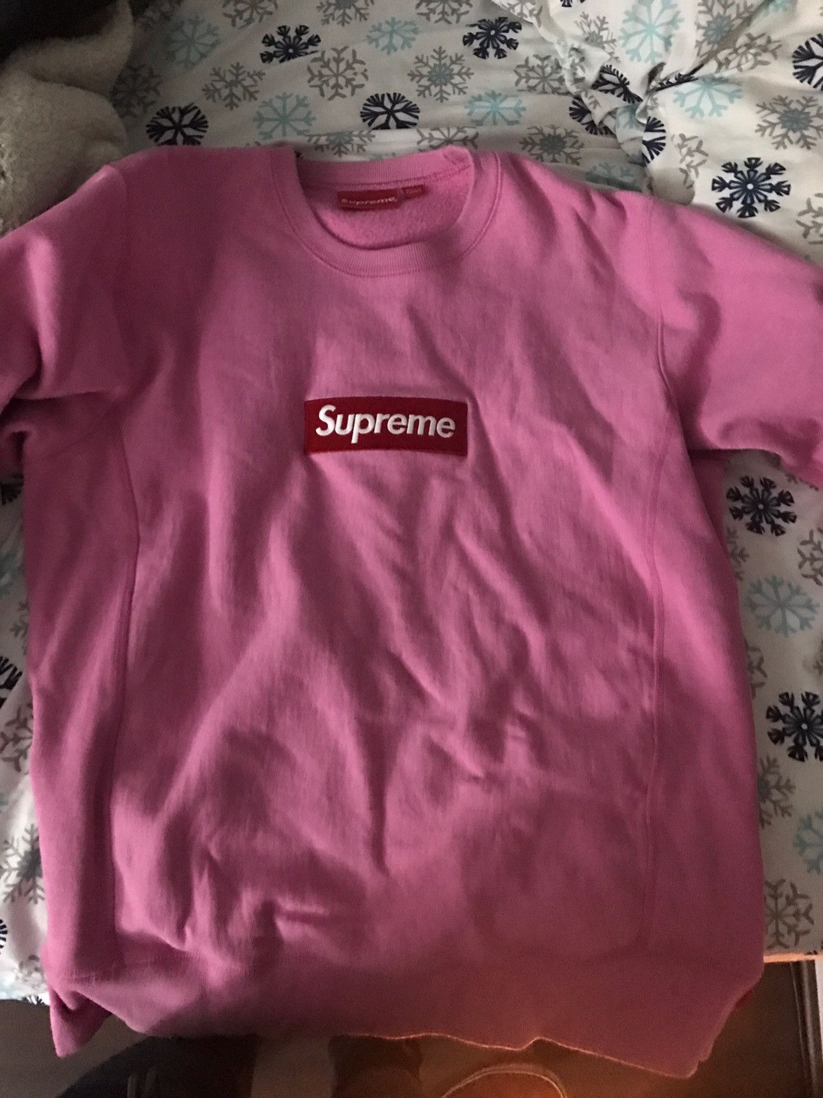 Supreme Pink Box Logo Crewneck | Grailed