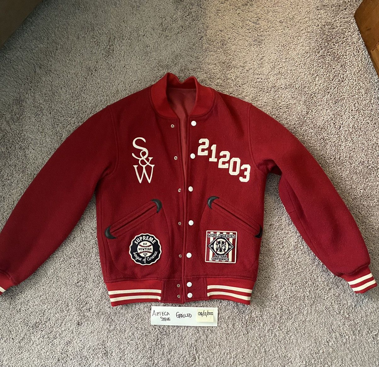 Supreme Supreme x Wtaps Awards varsity jacket | Grailed
