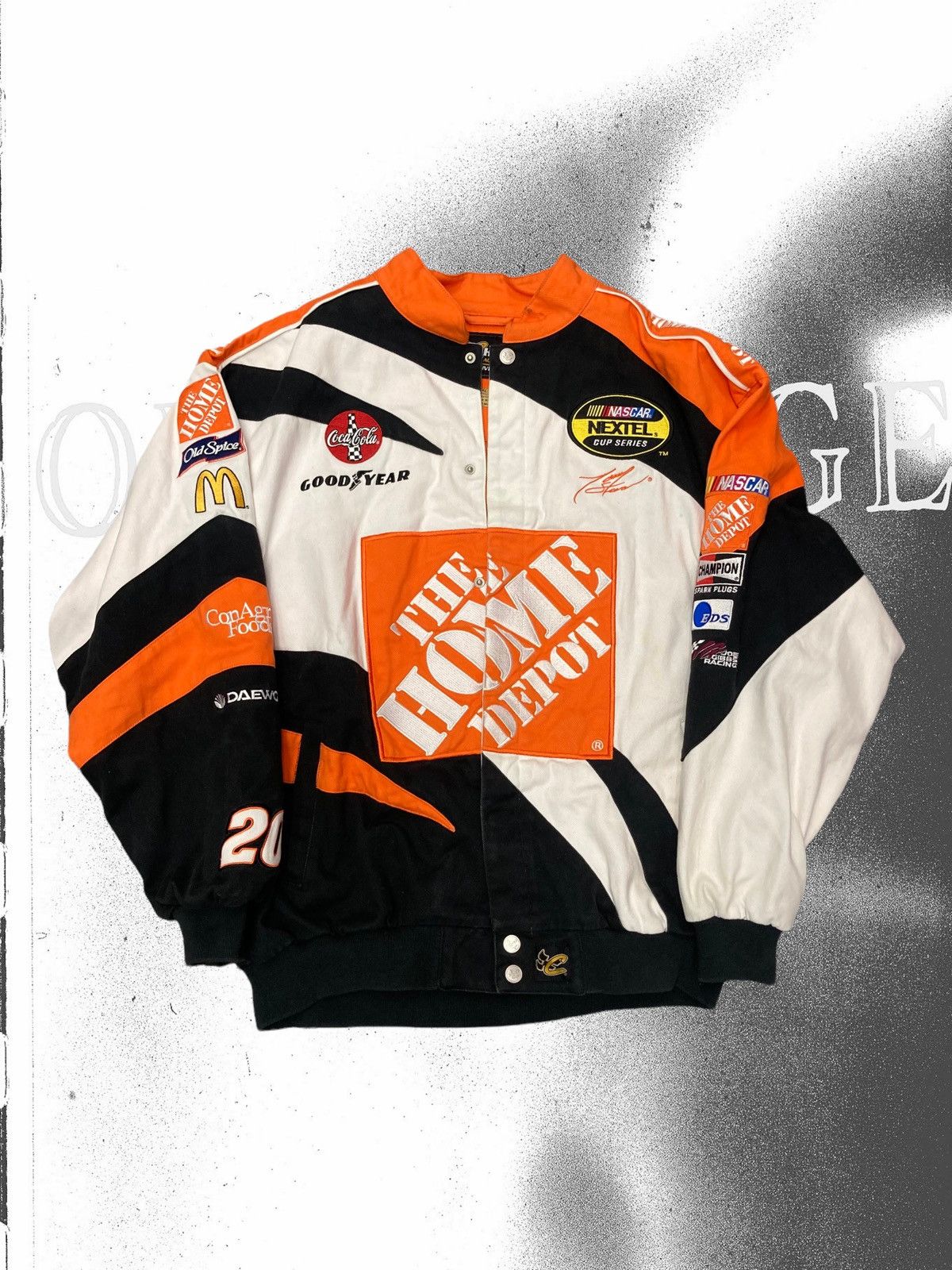 Vintage NASCAR Home Depot VTG Tony Stewart Shark Tooth Racing Jacket ...