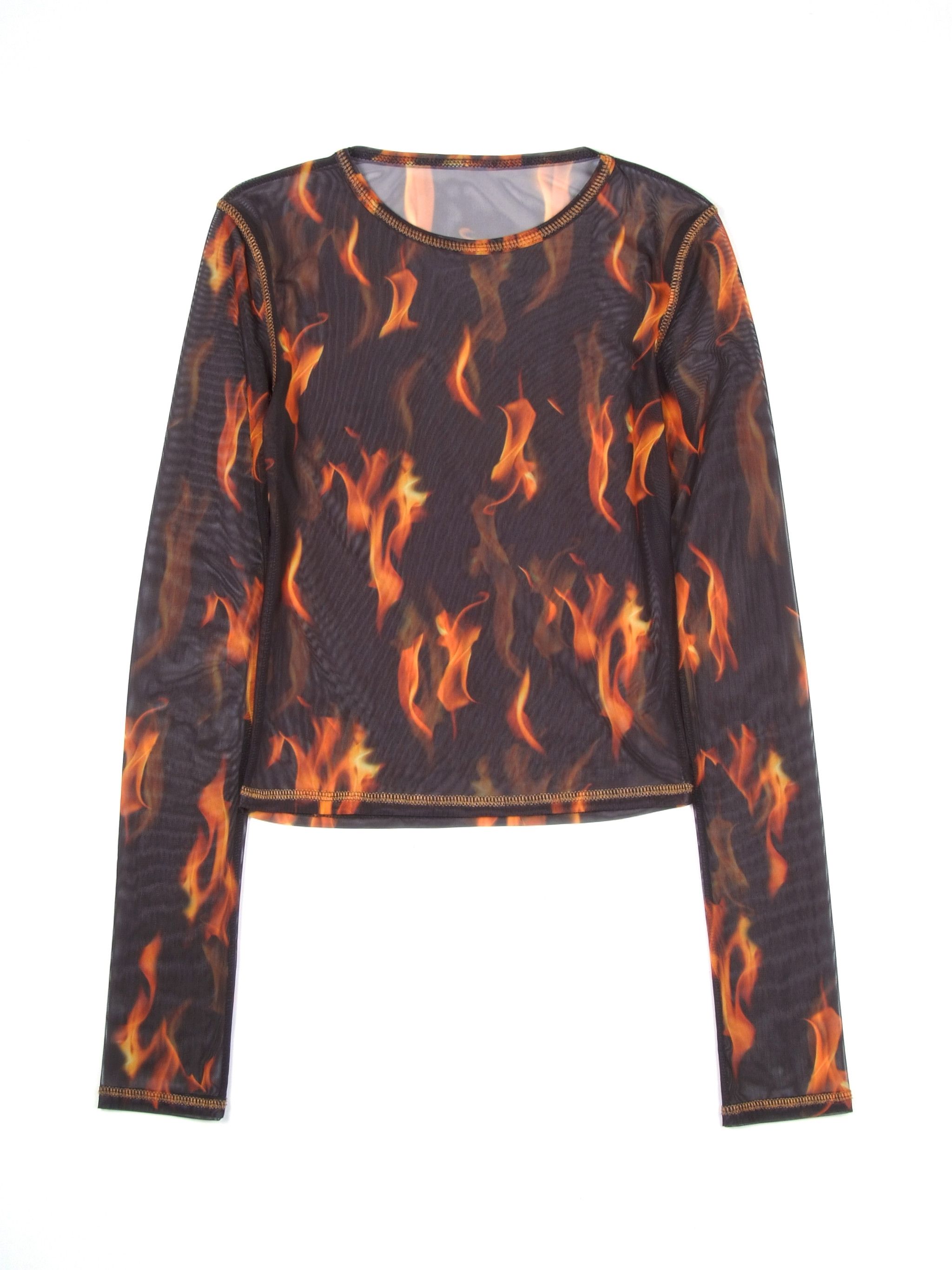 Beauty Beast × Japanese Brand × Vintage Vintage Mesh Sheer Long Sleeve ...