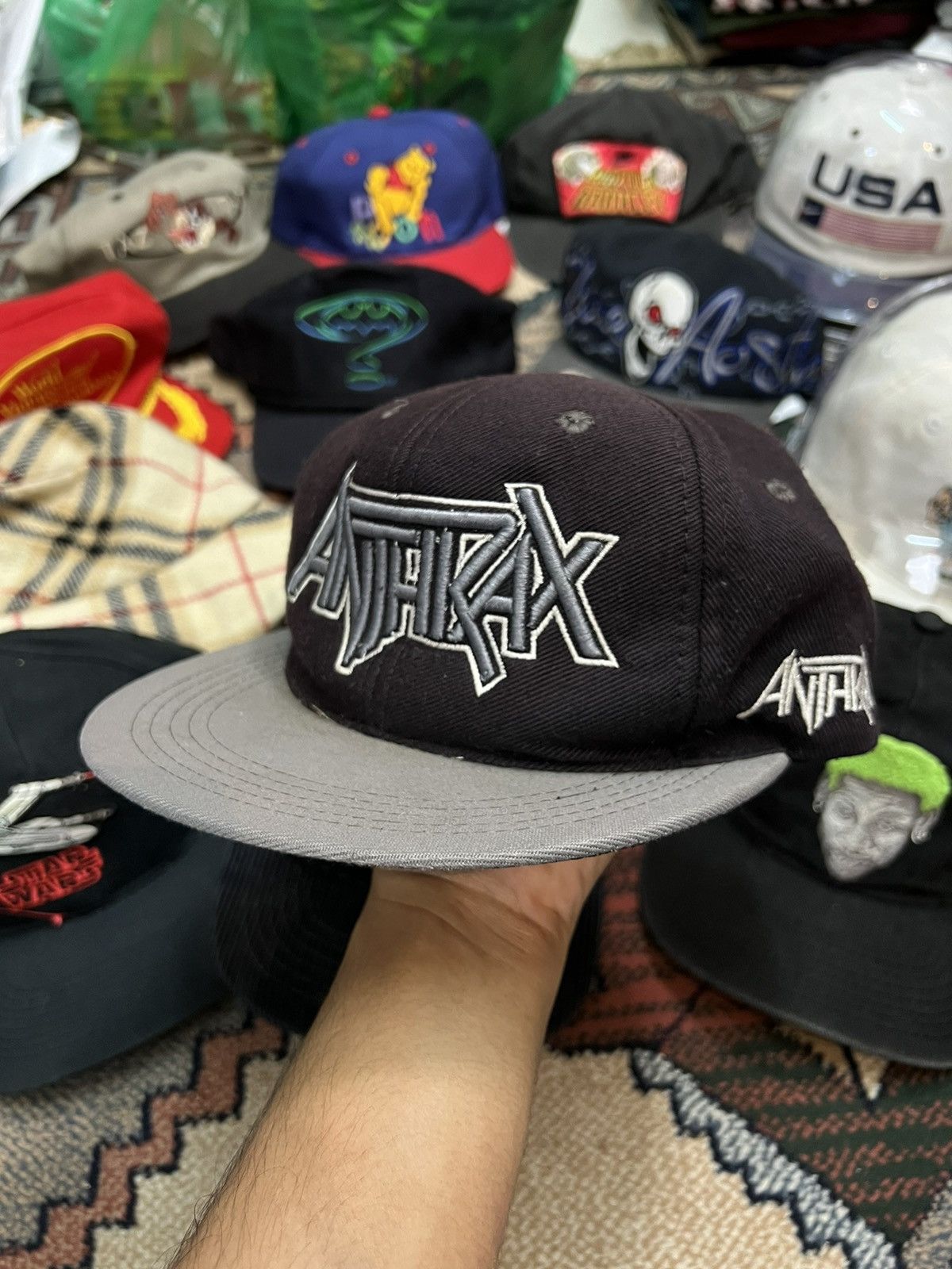 Band Tees × Rock Band × Vintage Vintage Anthrax Band Cap Hat | Grailed