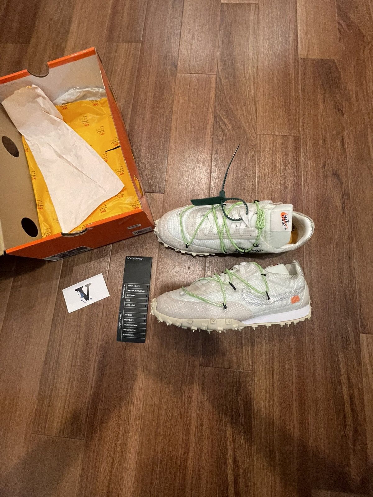 Nike Nike Off-White Waffle Racer SP White Electric Green | Grailed