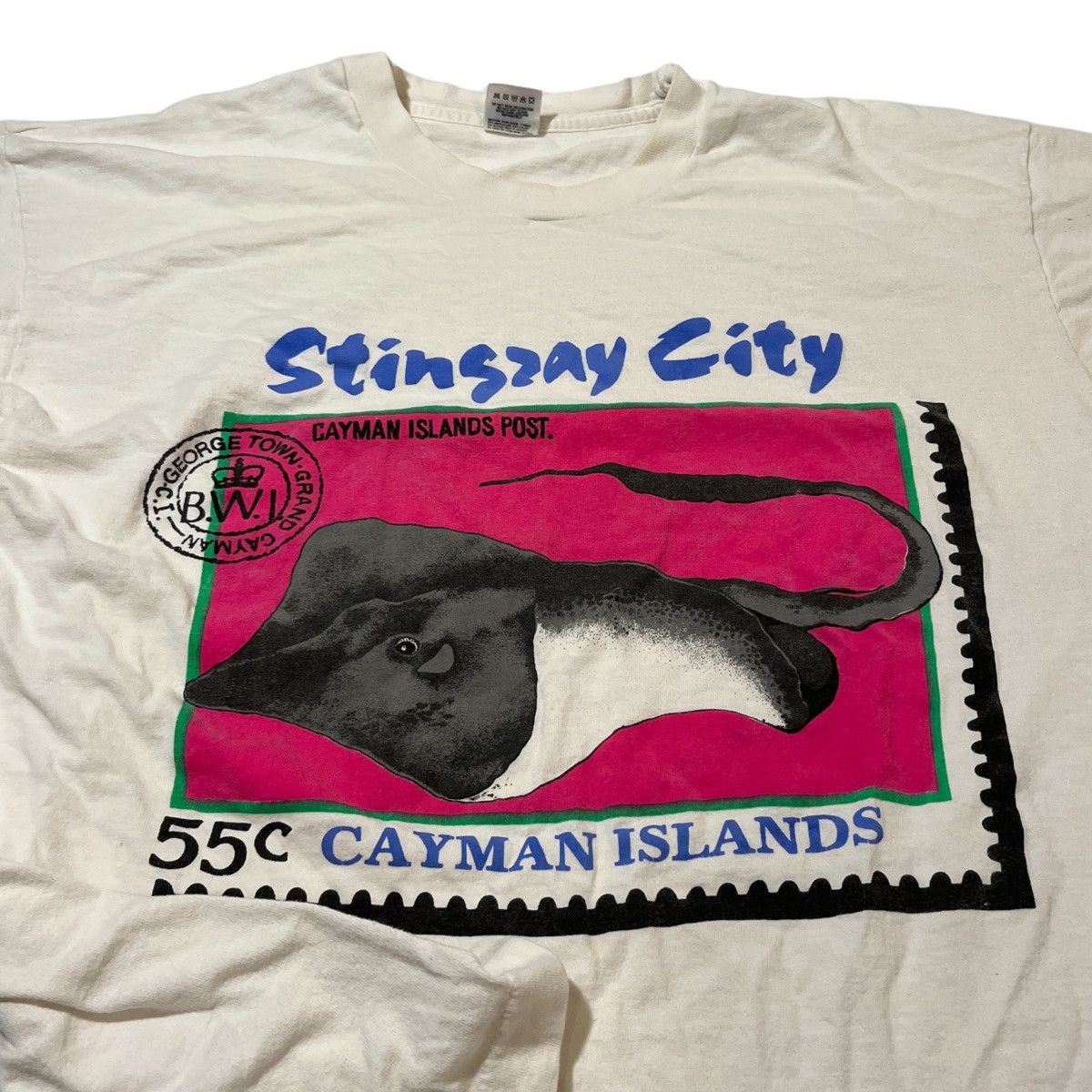 Art × Fruit Of The Loom × Vintage 90s Stingray City Cayman Islands ...