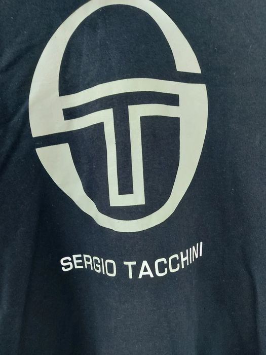 Sergio Tacchini VINTAGE SERGIO TACCHINI LOGO HOODIE L SLIM LARGE | Grailed