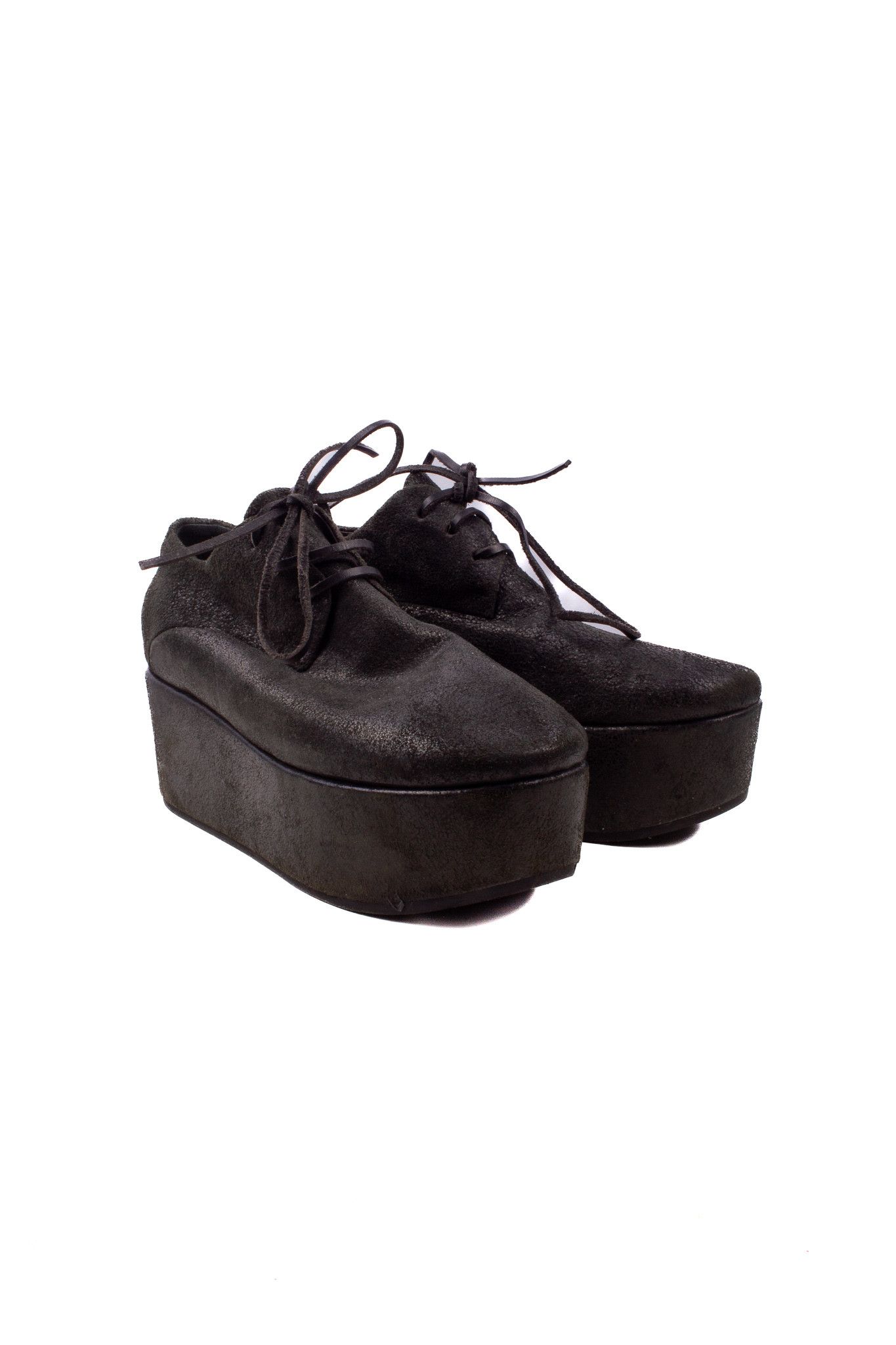 Marsell MARSELL BLACK LEATHER PLATFORM SHOES | Grailed