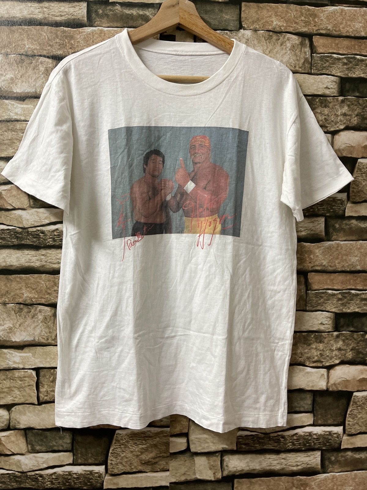 WWE × WWF VINTAGE DEAN HO & HULK HOGAN PHOTO TEE VERY RARE | Grailed
