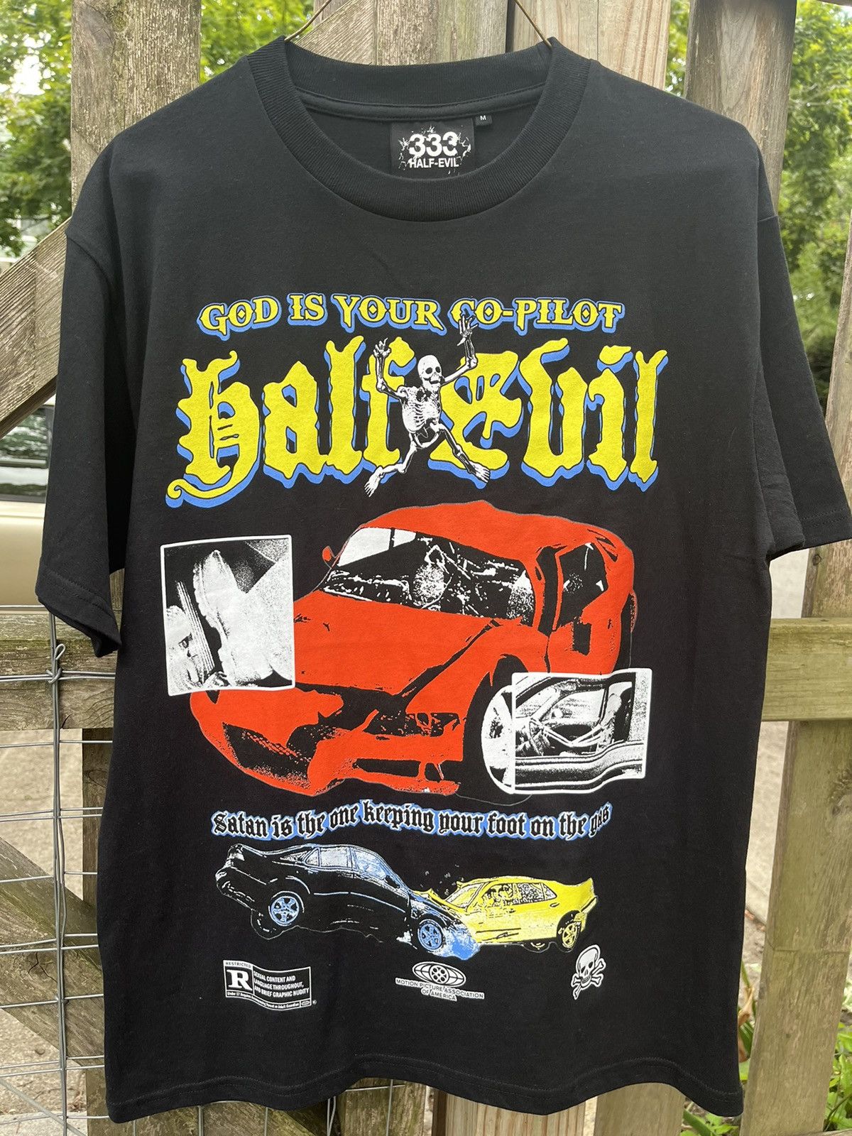 Half Evil Half Evil New Tee GOD IS YOUR COPILOT Heavyweight | Grailed