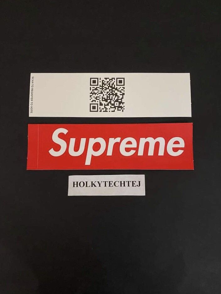Supreme Supreme QR Code Vote Box Logo Sticker | Grailed