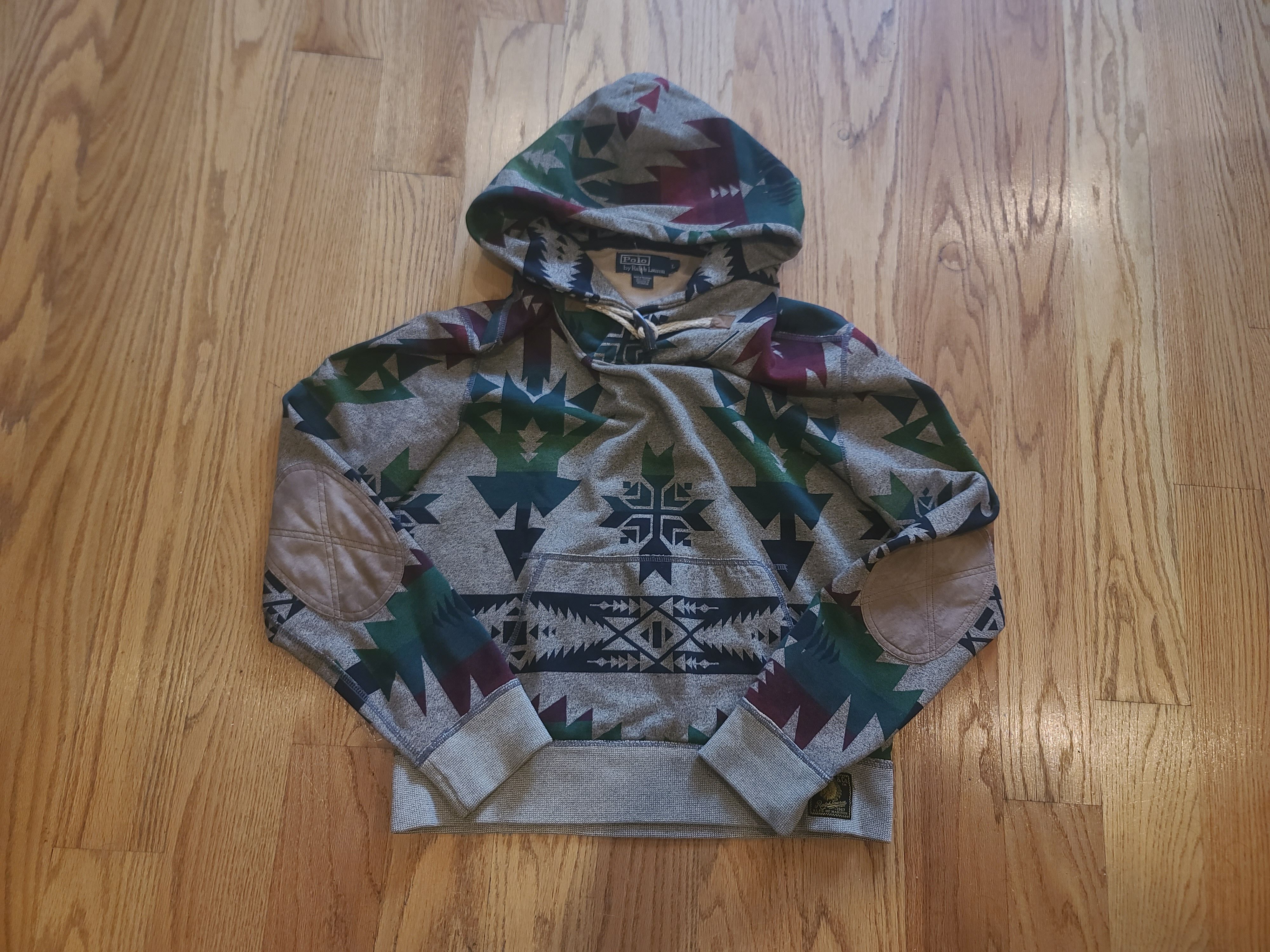 Polo Ralph Lauren × Vintage Vintage 90s Polo Ralph Lauren Aztec Hoodie Southwest | Grailed