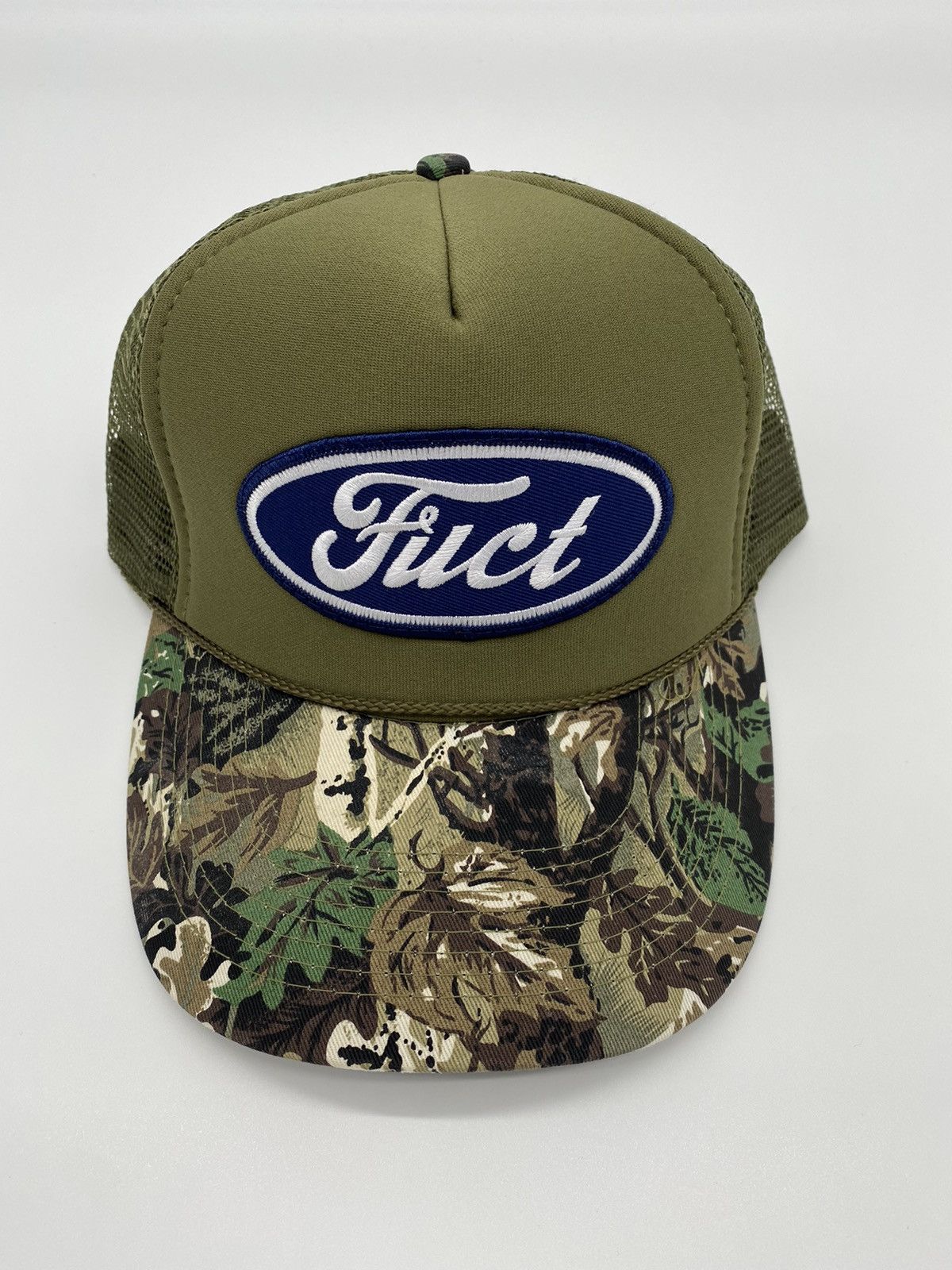 Fuct FUCT *FORD* PARODY CAMO TRUCKER HAT | Grailed