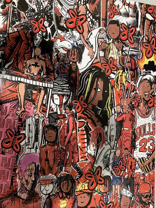 Kodone KODONE RED COLLAGE POSTER | Grailed