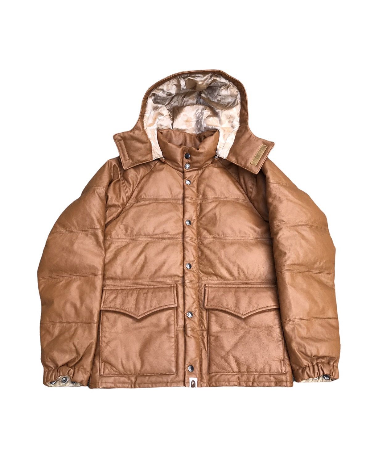 Bape RARE FINDS!!! OG Bape - Leather Jacket - Detachable Hood | Grailed