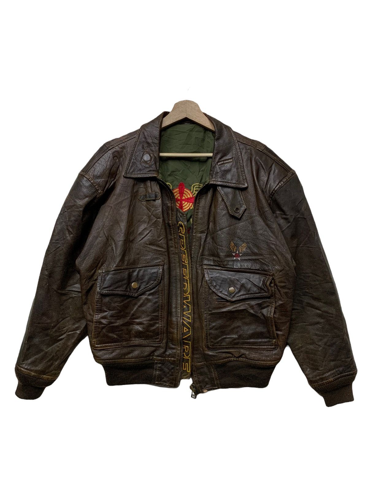Leather Jacket × Usaf 🔥SPEEDWAY USAF LEATHER FLIGHT SQUADRON JACKETS ...