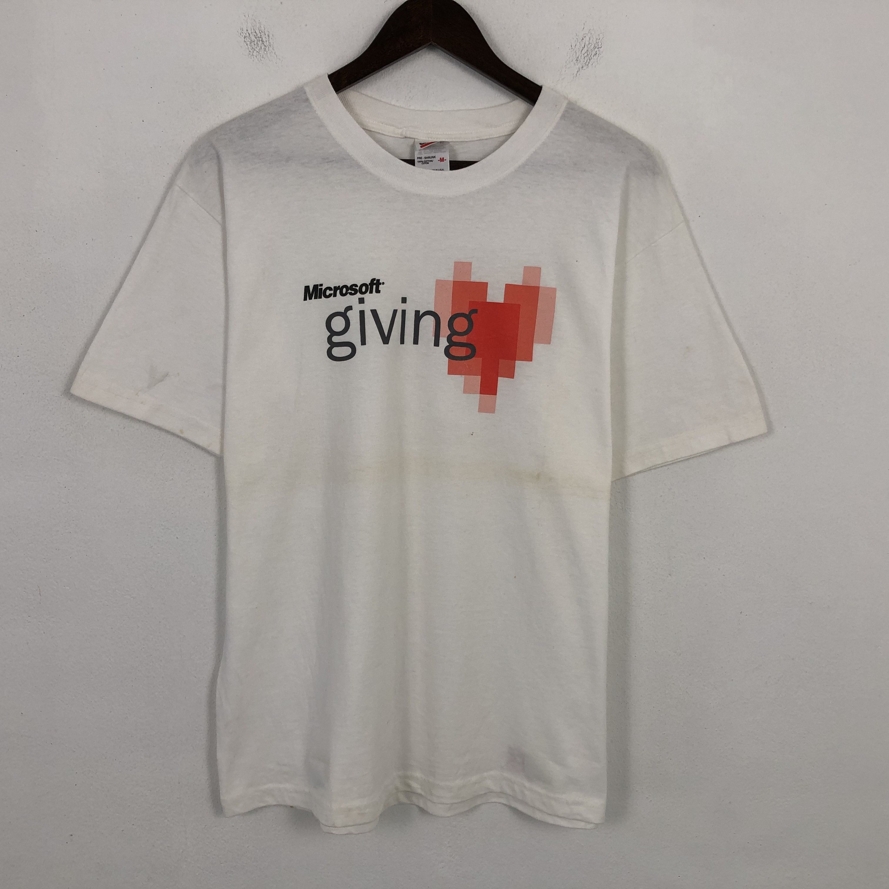 Microsoft × Vintage Vintage Microsoft Giving Design T-shirt | Grailed
