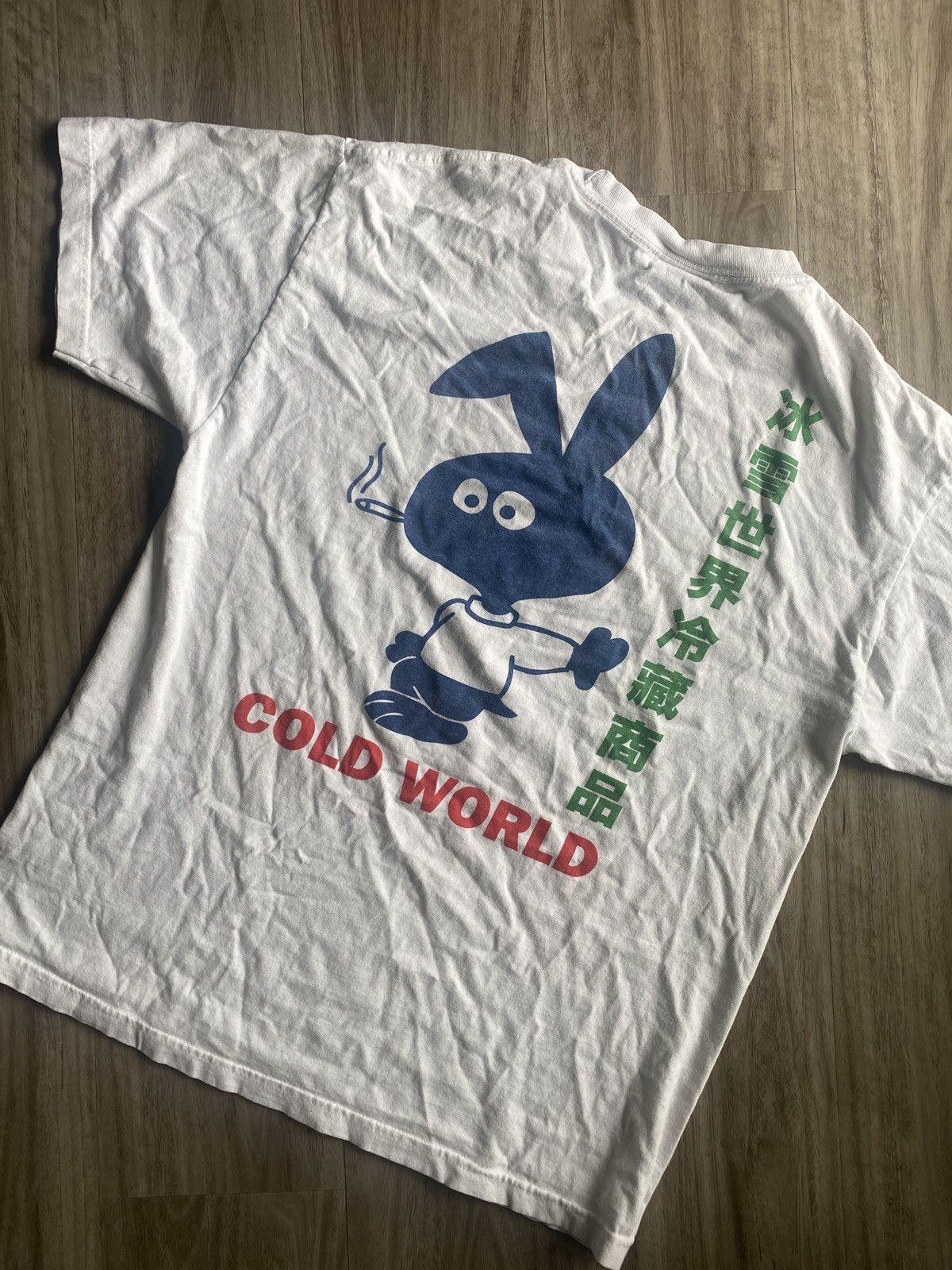 Cold World Frozen Goods Rhek Cold World Frozen Goods Smoking Bunny Tee ...