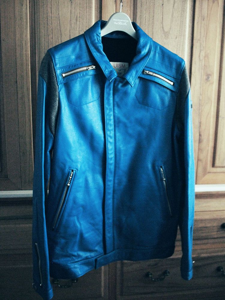 Undercover Blue Punk Leather Biker Jacket | Grailed
