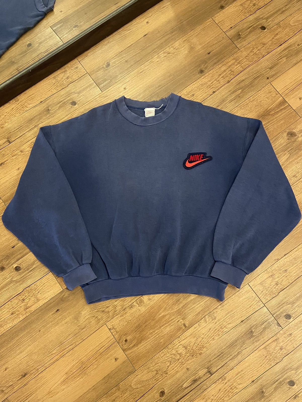 Nike Vintage Distressed Grey Tag Nike Small Logo Patches | Grailed