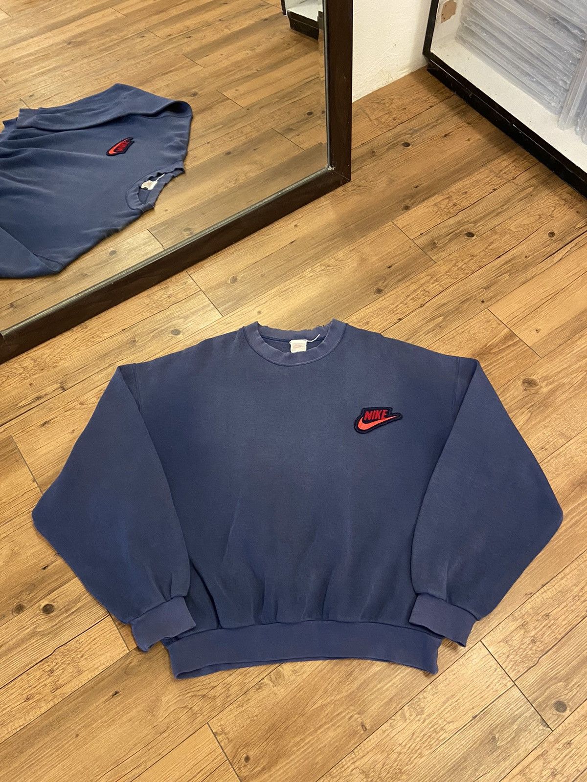 Nike Vintage Distressed Grey Tag Nike Small Logo Patches | Grailed