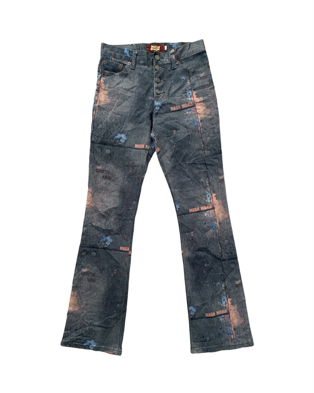 Japanese Brand mash mania full print pant "inspired hysteric | Grailed