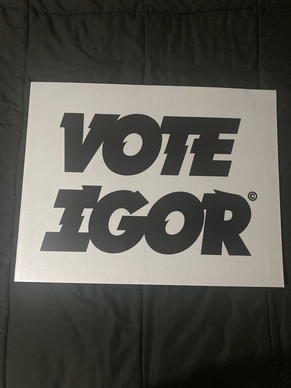 Designer Vote Igor gray yard sign Tyler the creator | Grailed