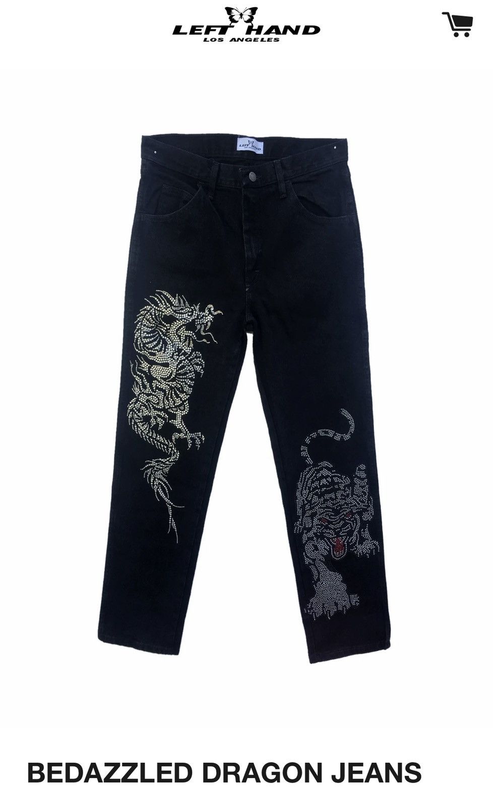 Left Hand Left Hand LA Bedazzled Tiger and Dragon Pants | Grailed