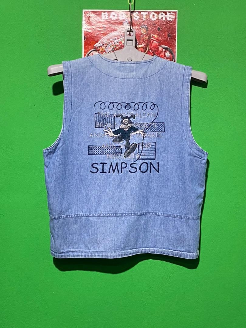 Cartoon Network × The Simpsons × Vintage Vintage Simpson Denim Vest ...